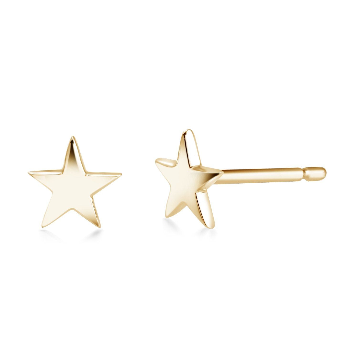 14 Karat Gold Mini Star Pair Earrings $120.00